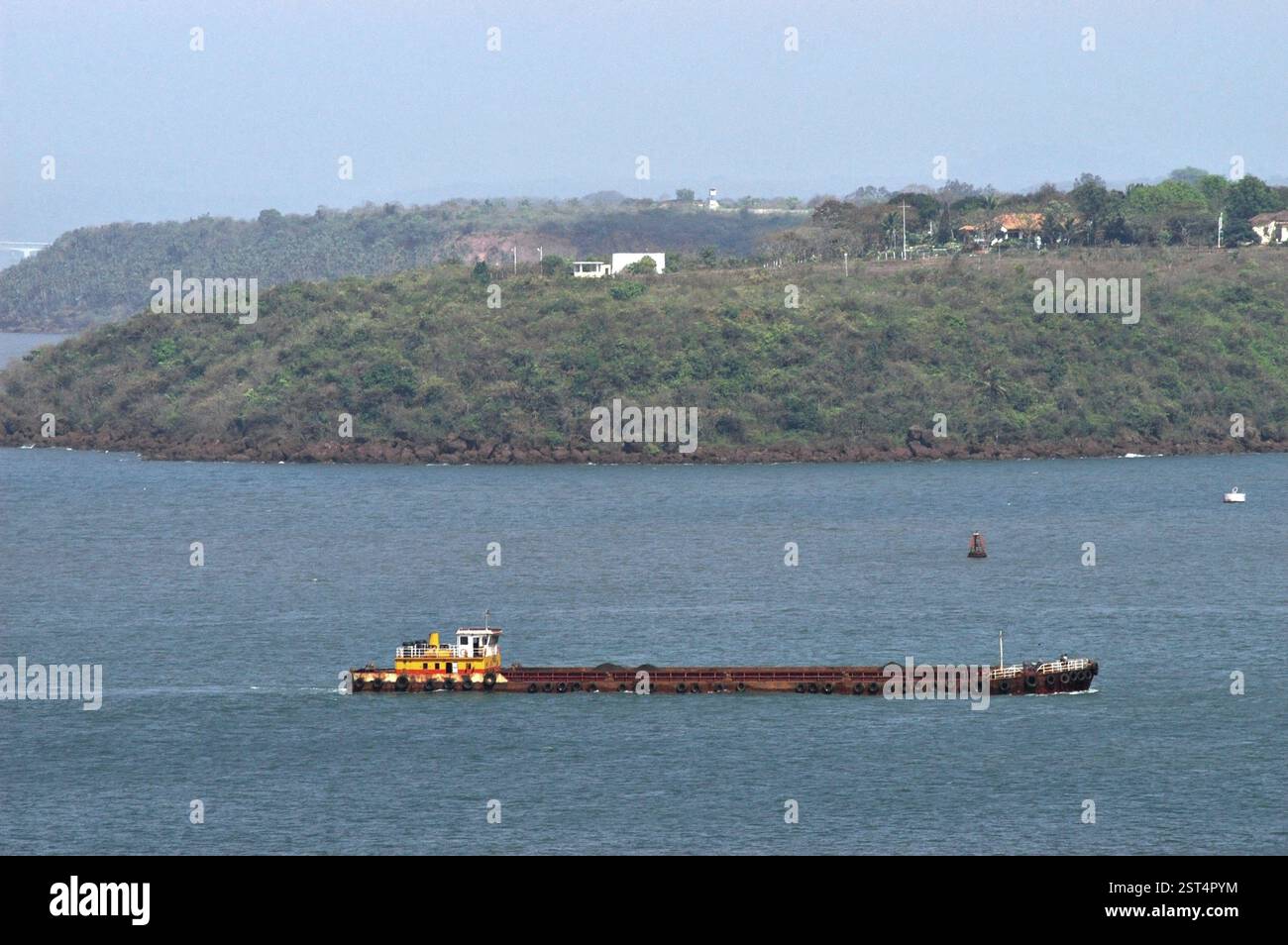 Shipping, A barge at Mormugao Port Trust dock at Vasco in South West ...