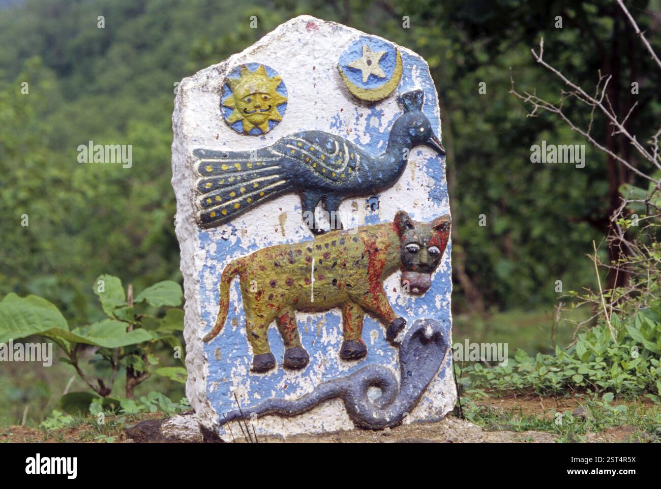 Village Tribal Gods sun moon peacock snake Saputara, Gujarat india ...