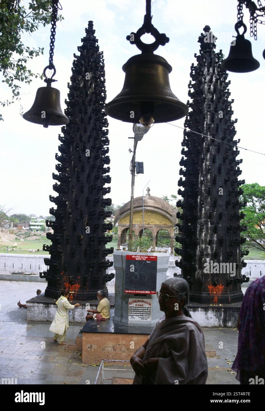 View of deep stambh, Harsiddhi devi temple, Ujjain, Madhya Pradesh ...