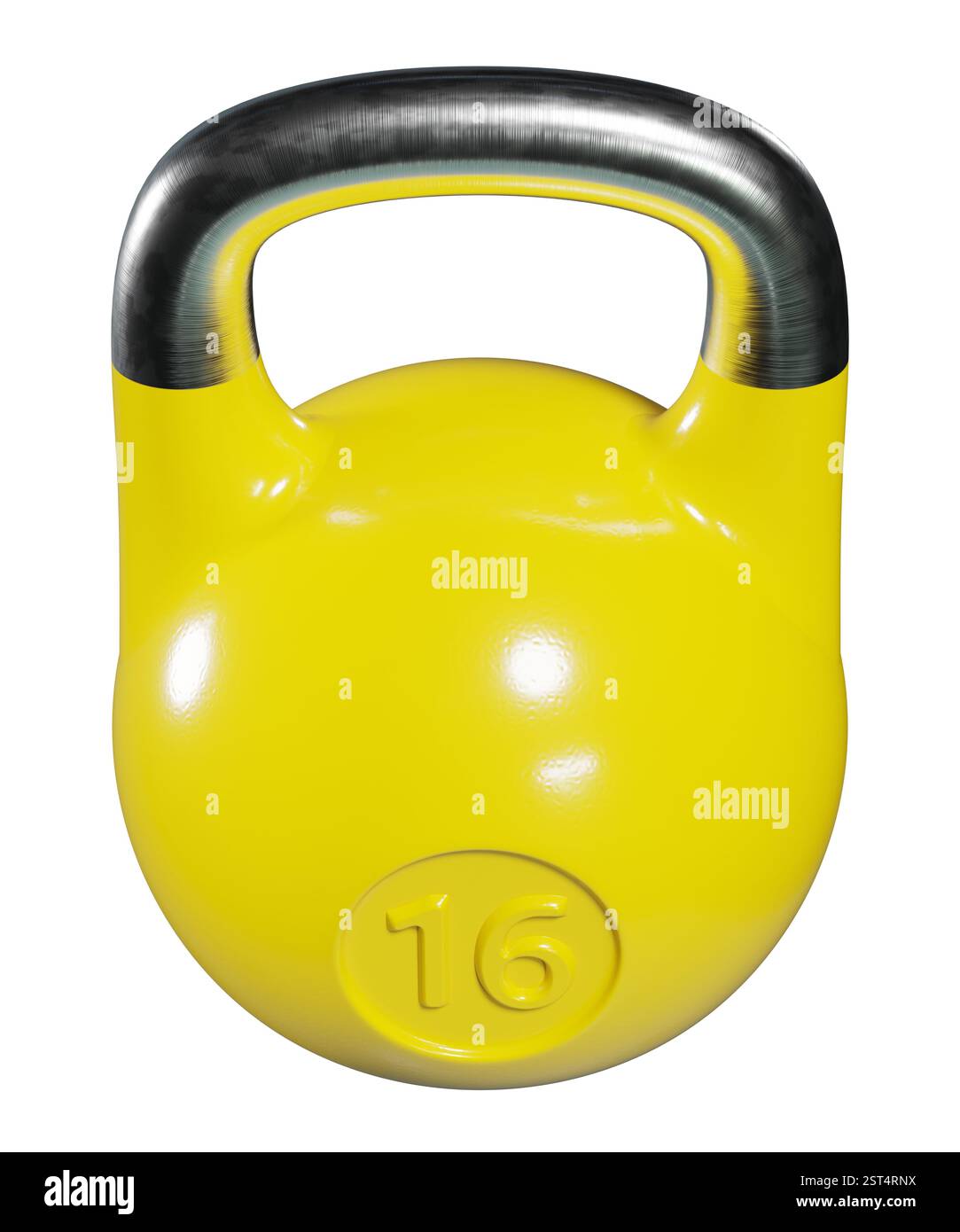 Olympic kettlebell, heavy cast yellow iron powerlifting equipment with ...