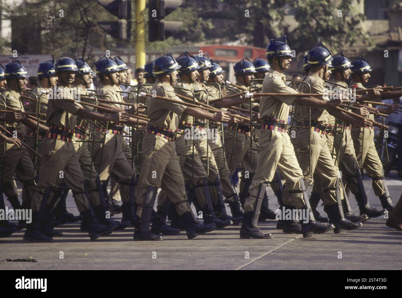 Riot police men doing, Republic Day parade, bombay mumbai, maharashtra ...