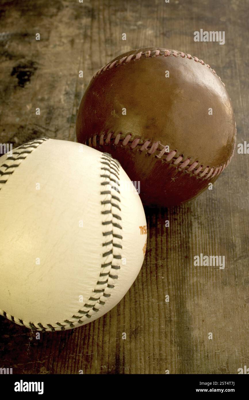 Round white and red color baseballs Stock Photo - Alamy