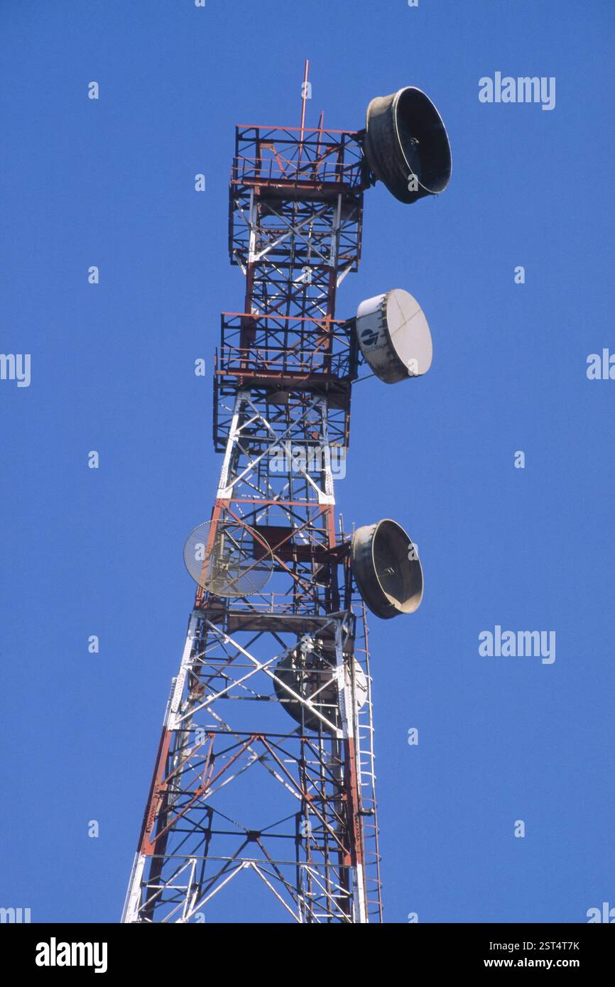 Top of microwave tele communication tower, pune, maharashtra, india ...