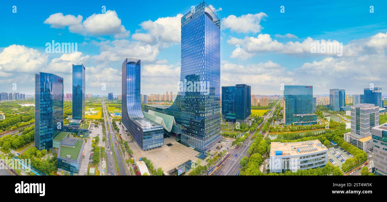 Urban Scenery of Jinji Lake East CBD, Suzhou City, Jiangsu Province, China Stock Photo - Alamy