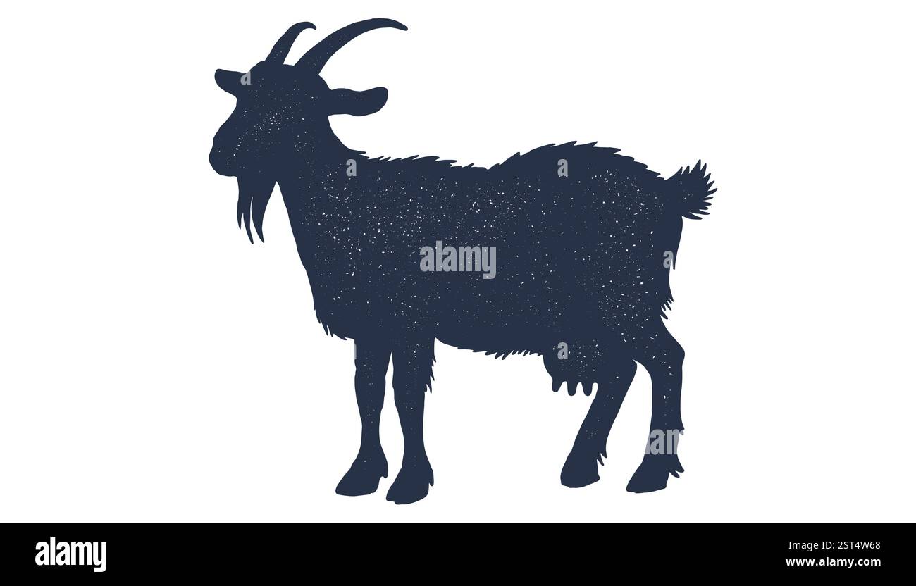 Hand drawn goat cartoon Cut Out Stock Images & Pictures - Alamy