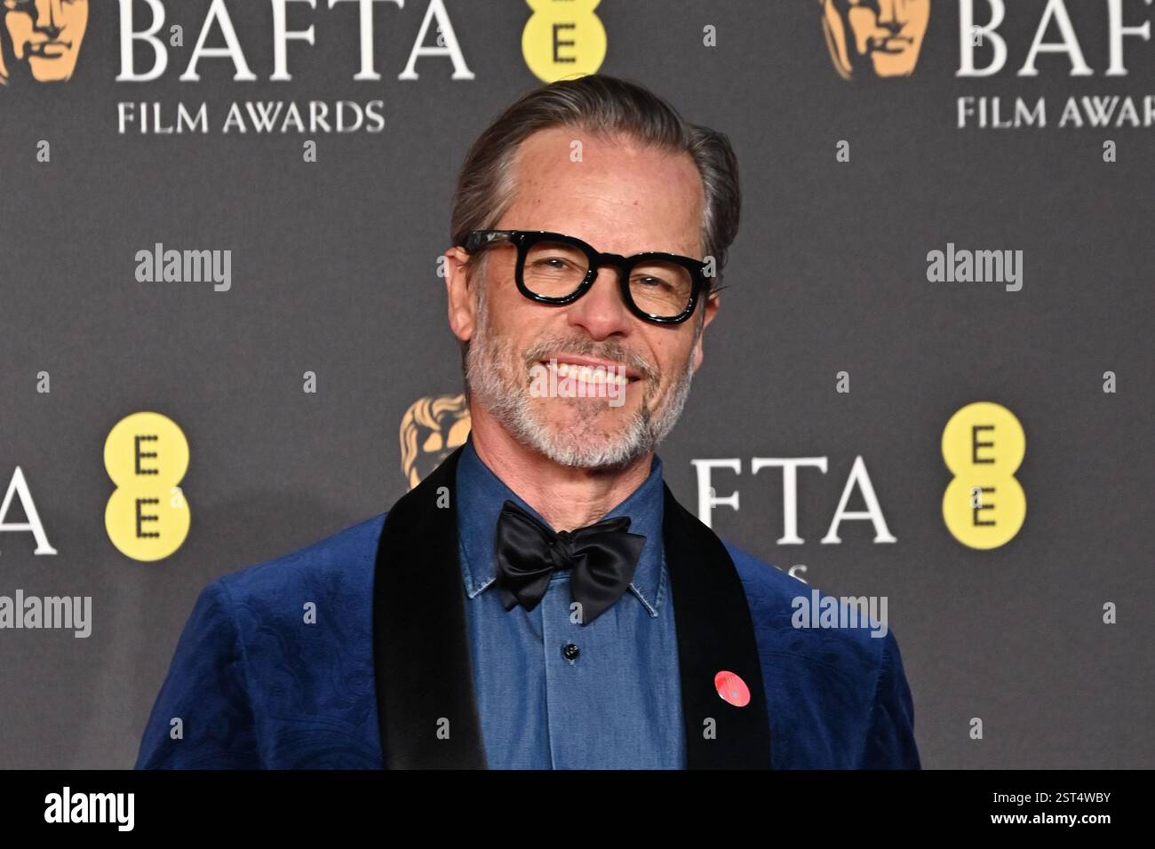 Guy Pearce attends the 2025 EE BAFTA Film Awards at The Royal Festival ...