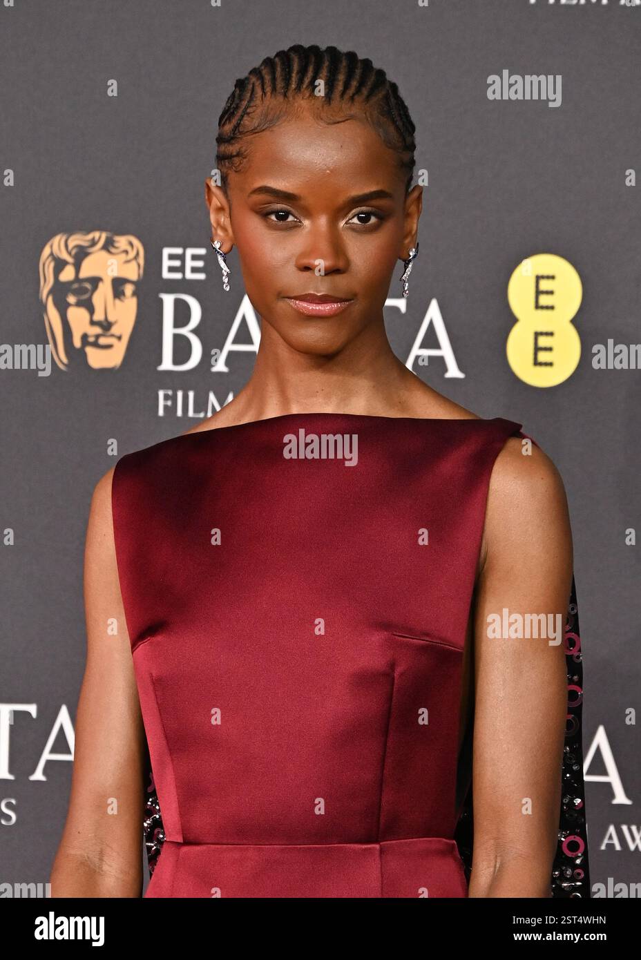 Letitia Wright attends the 2025 EE BAFTA Film Awards at The Royal ...