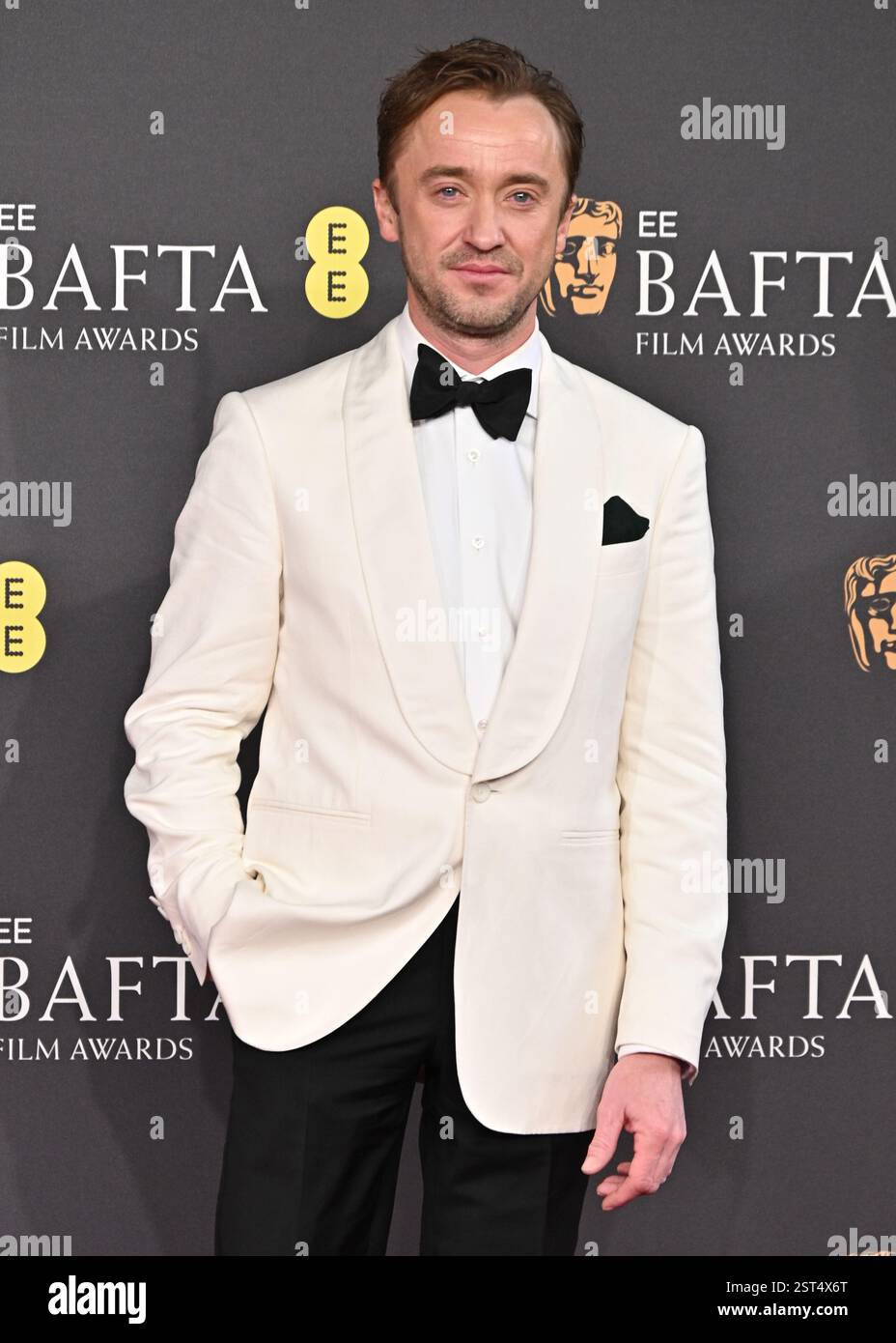 Tom Felton attends the 2025 EE BAFTA Film Awards at The Royal Festival ...