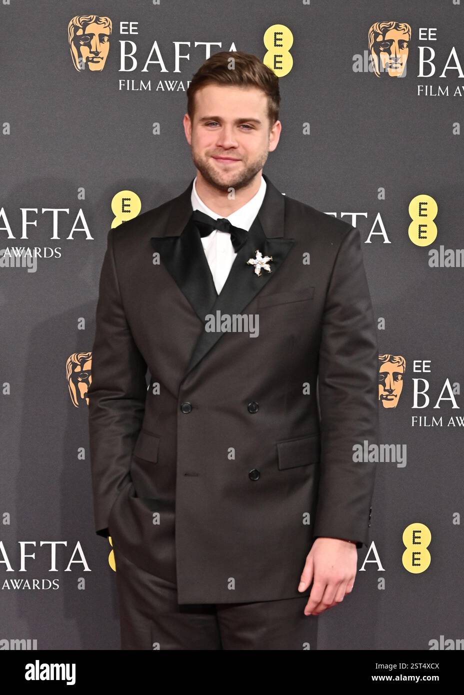Leo Woodall attends the 2025 EE BAFTA Film Awards at The Royal Festival ...