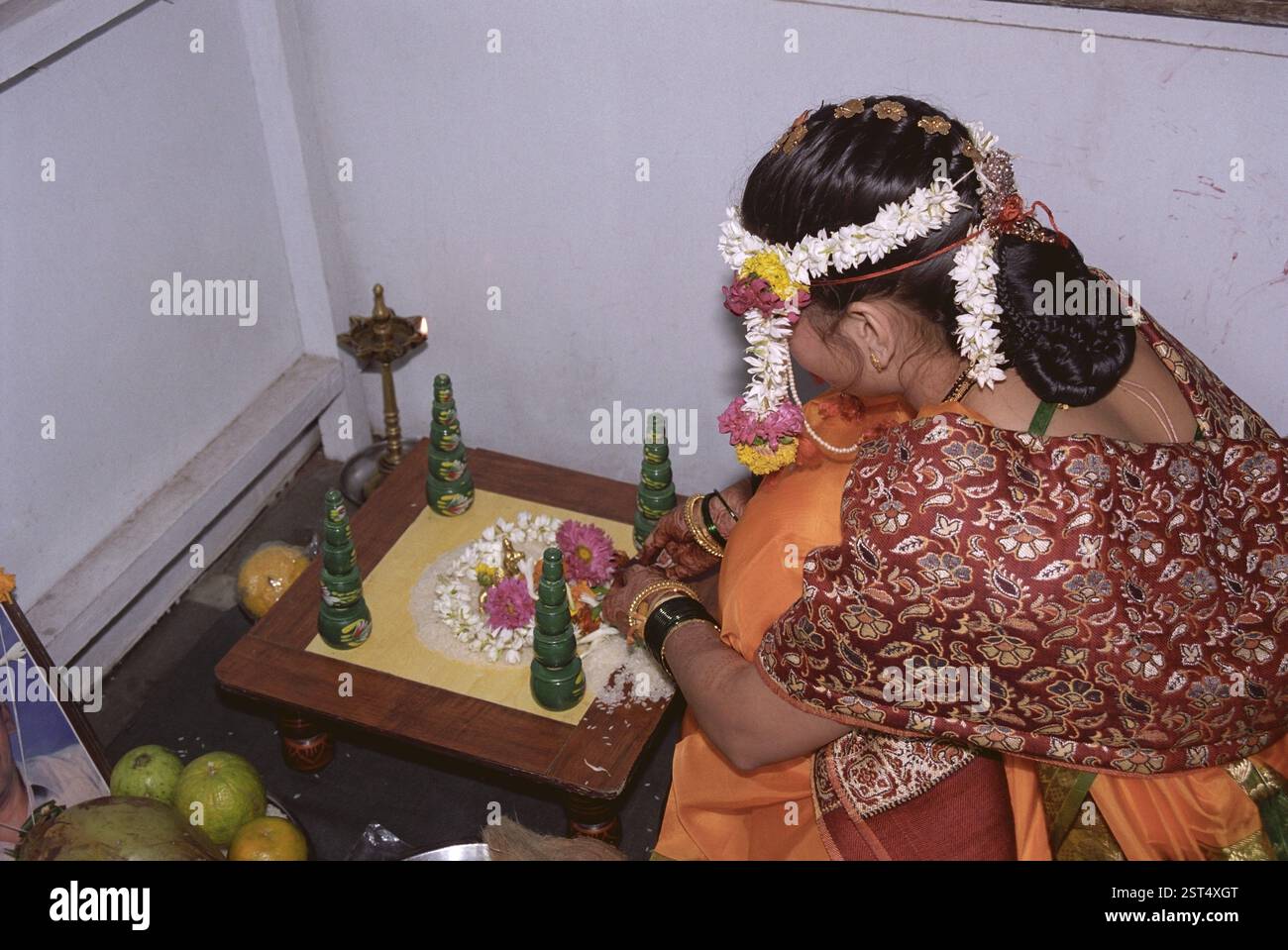 Gourihar Pooja marriage ceremony during Indian Maharashtrian wedding ...
