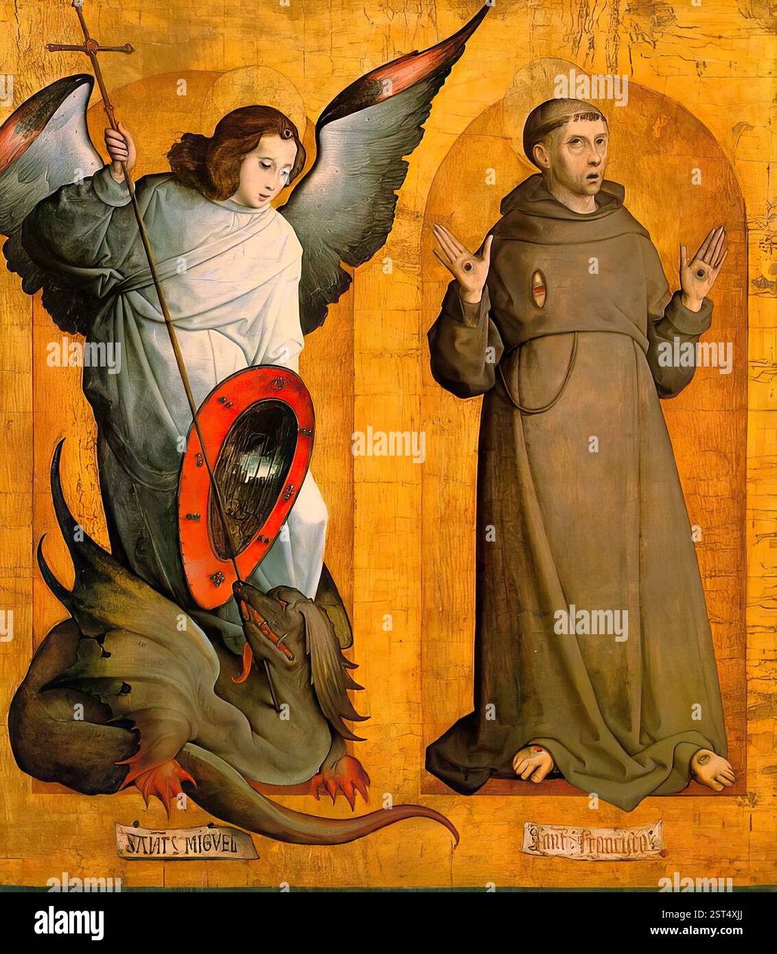 JUAN DE FLANDES (active 1496 - 1519 in Spain) Saints Michael and ...
