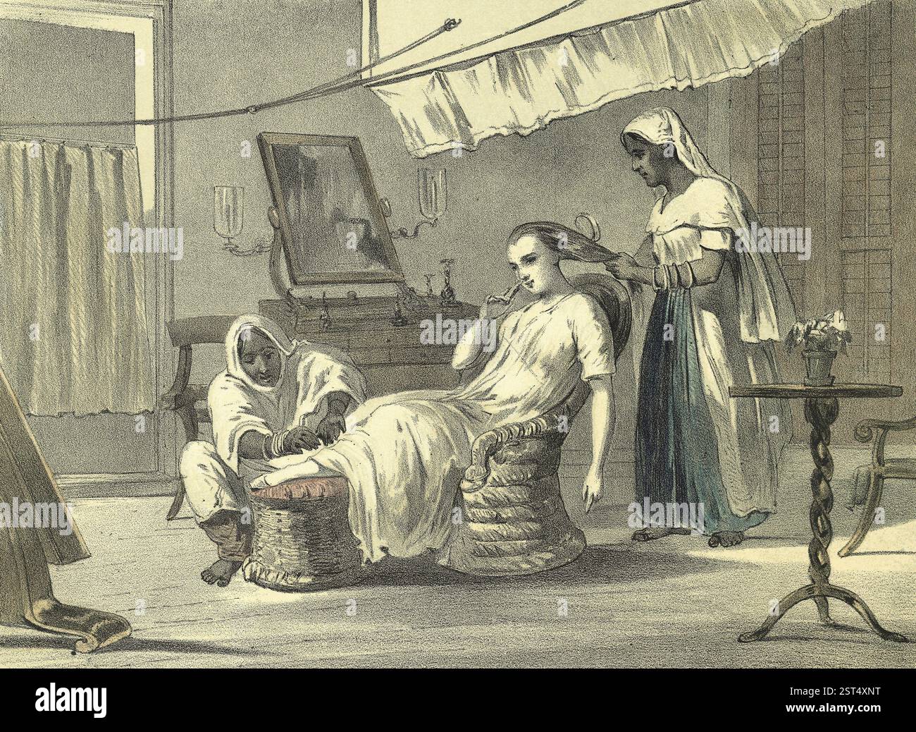 Illustration Lithograph Woodcut of Life in India During British Rule ...