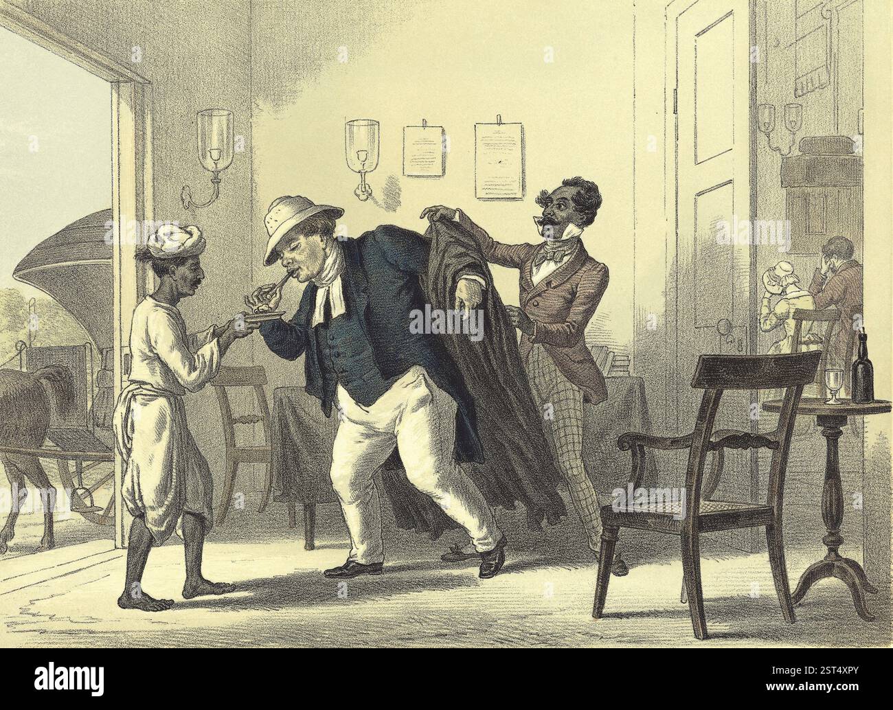 Illustration Lithograph Woodcut of Life in India During British Rule ...