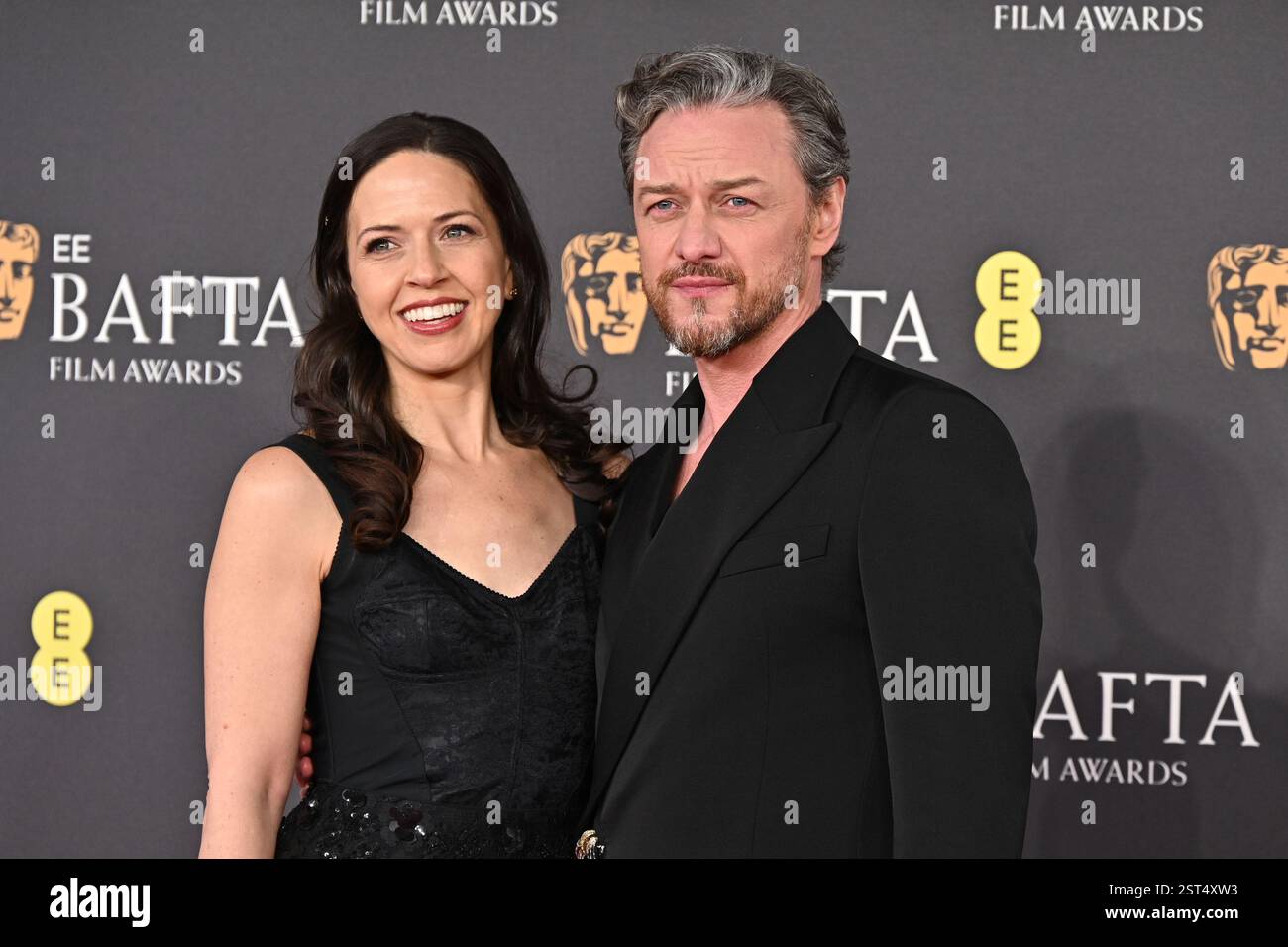 Lisa Liberati and James McAvoy attends the 2025 EE BAFTA Film Awards at ...