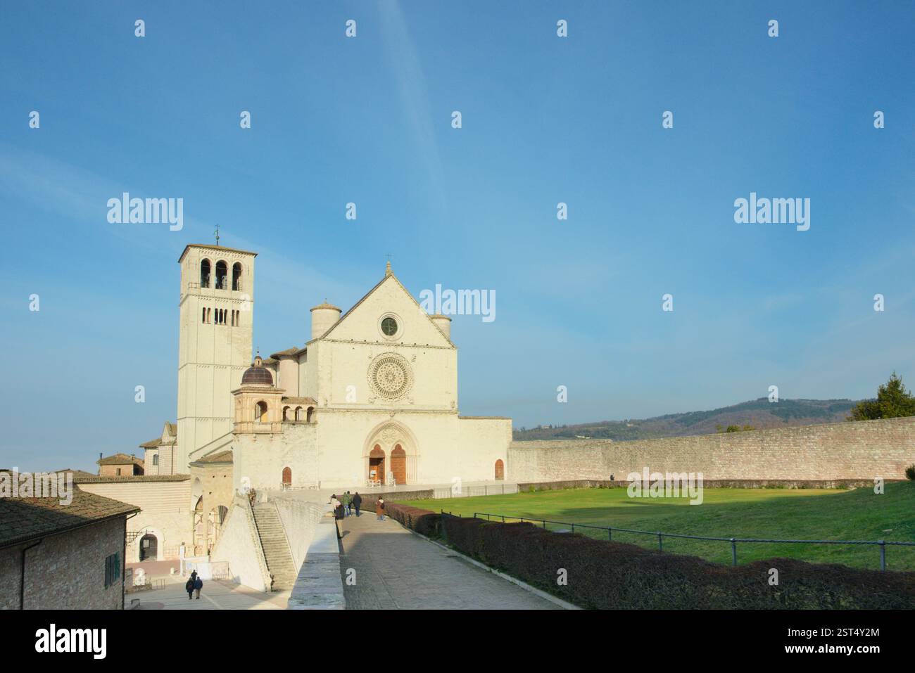 The famous Basilica of Saint Francis of Assisi illuminated by the ...