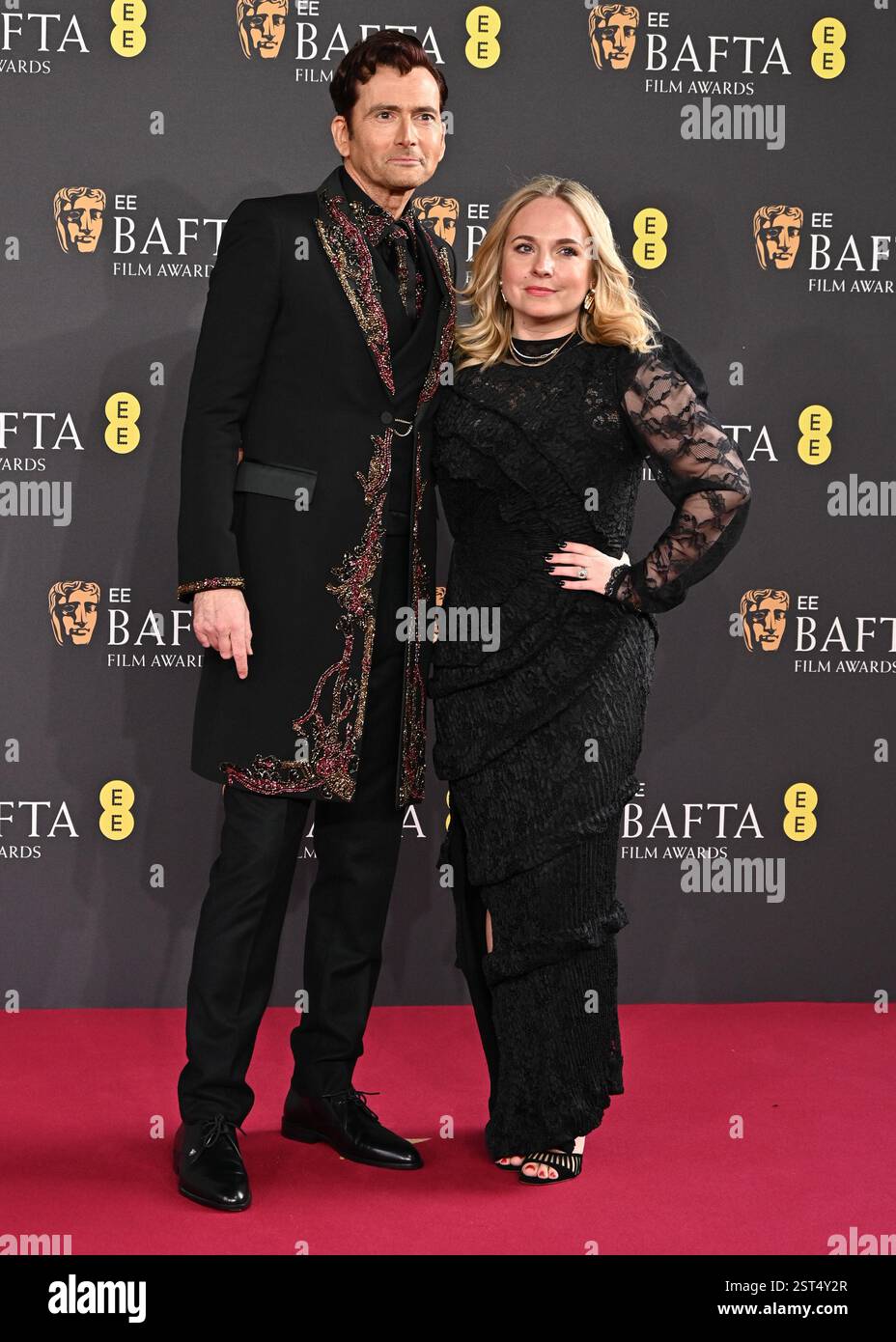 David Tennant and Georgia Tennant attends the 2025 EE BAFTA Film Awards ...