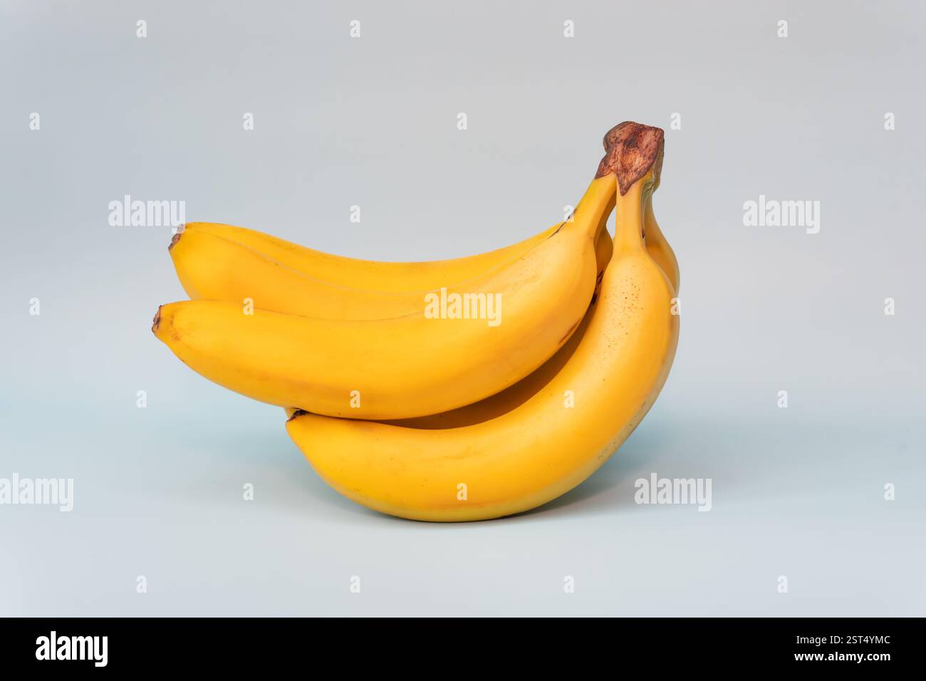 Bananas isolated on blue background. side view Stock Photo - Alamy