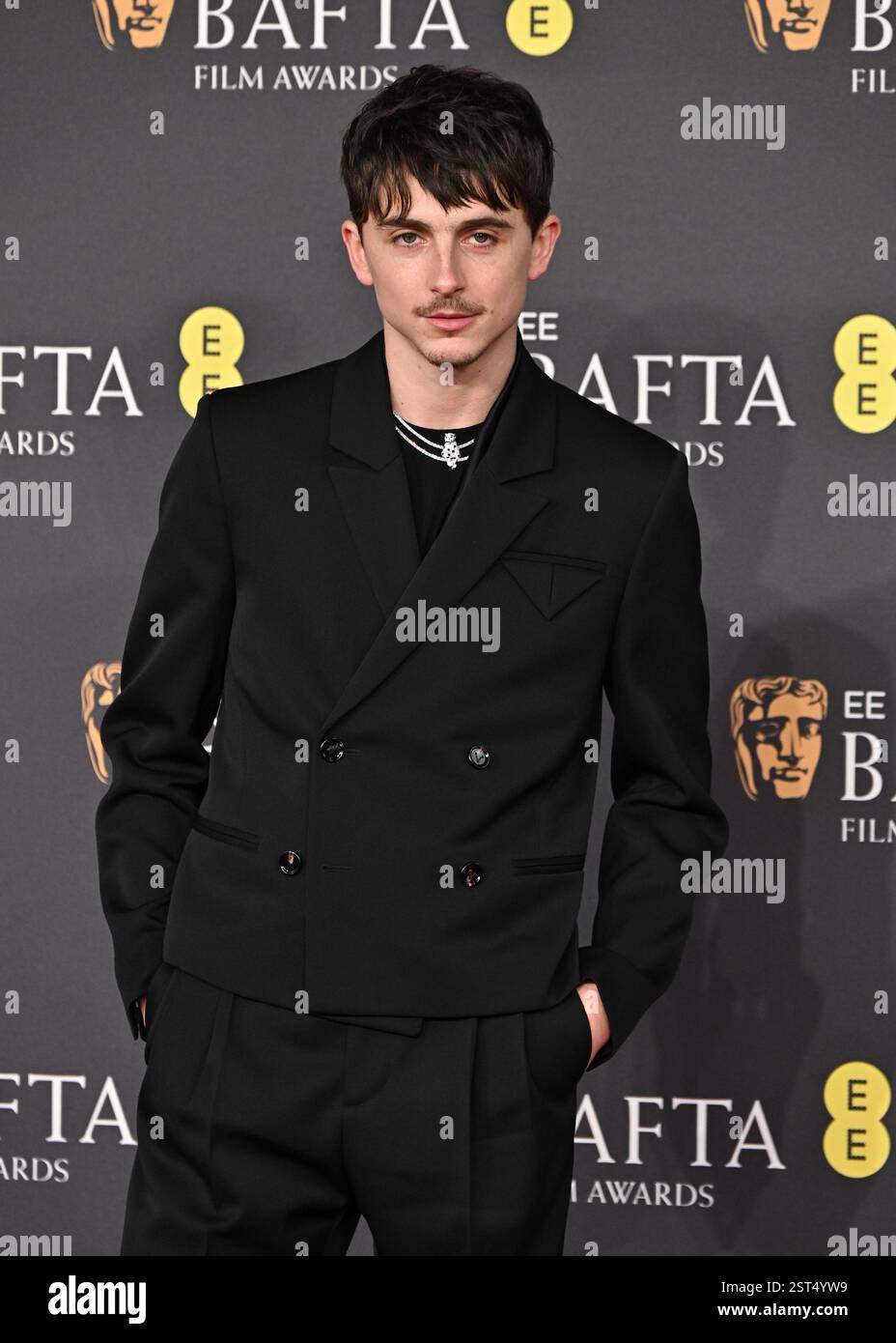 TimothÈe Chalamet attends the 2025 EE BAFTA Film Awards at The Royal ...