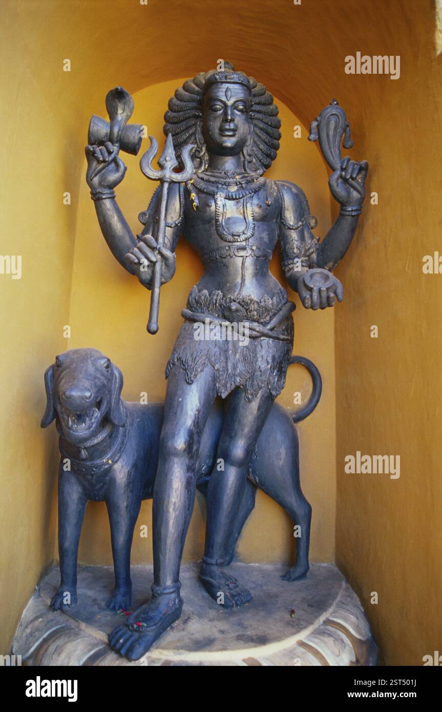 Lord Shiva as Kalbhairav Kalgan Ashram, Madhya Pradesh, India, Asia ...