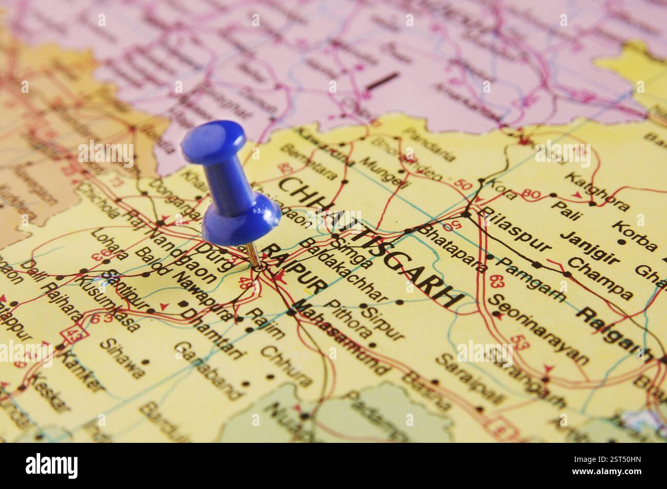 Map of india state capitals hi-res stock photography and images - Alamy