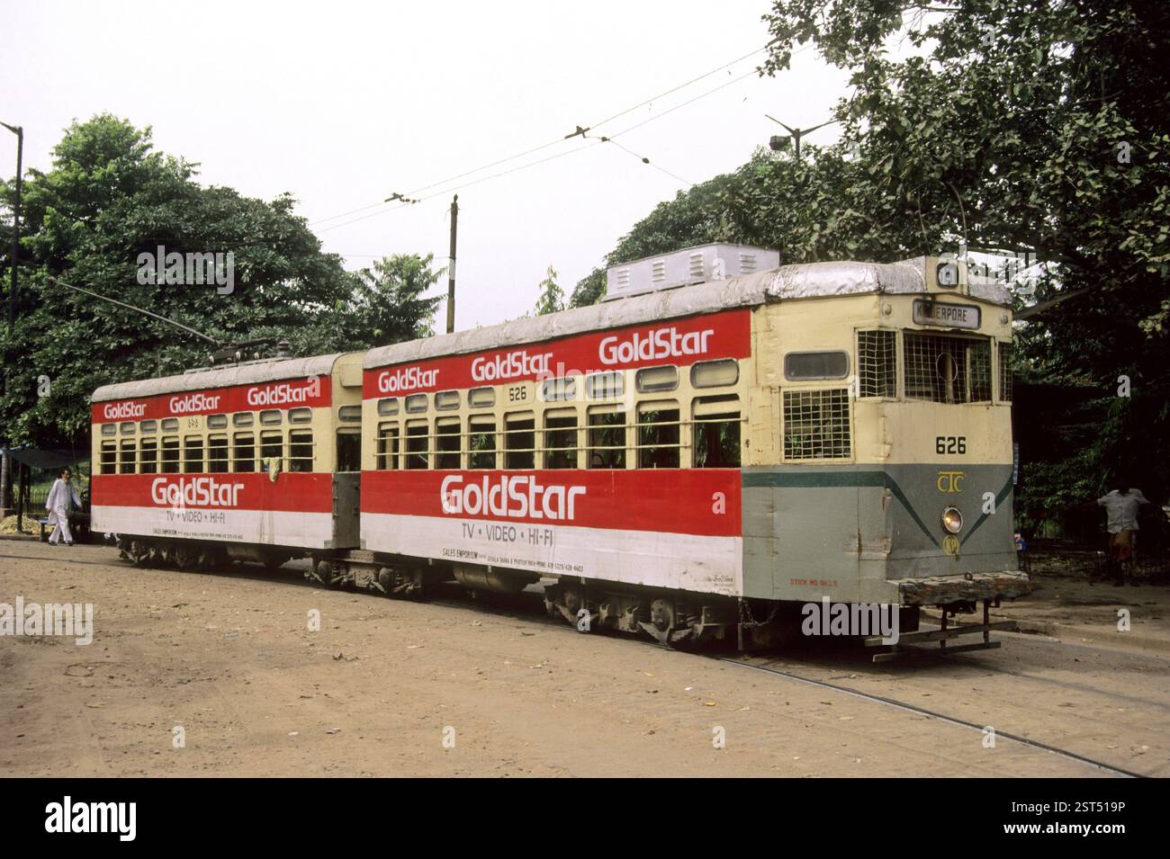 Trams at Calcutta, West Bengal, india Stock Photo - Alamy