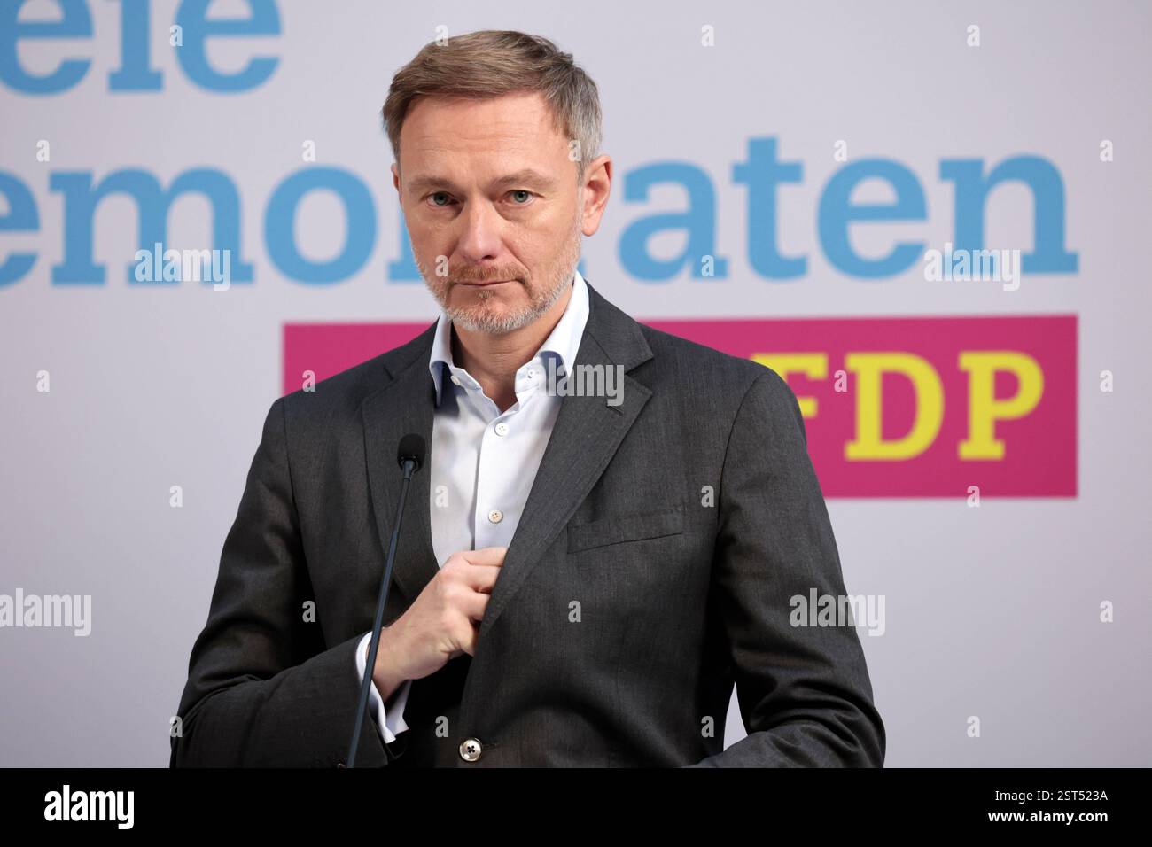 Christian Lindner, Parteivorsitzender der FDP, PK nach Gremiensitzung ...