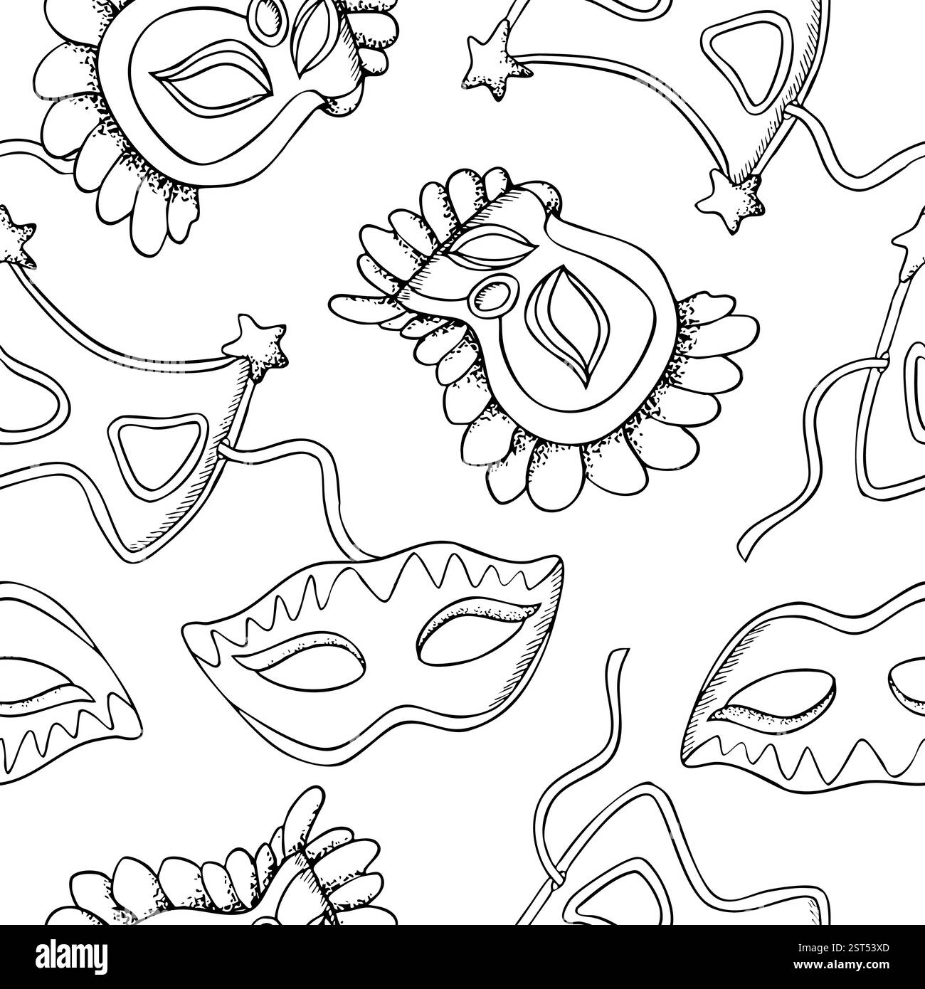 Vector mysterious seamless pattern Cut Out Stock Images & Pictures - Alamy