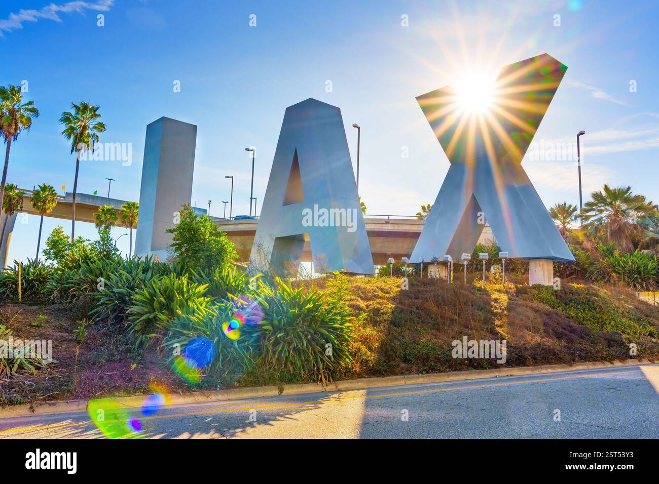 Los Angeles, California - January 6, 2025: Vibrant LAX sign at Los ...