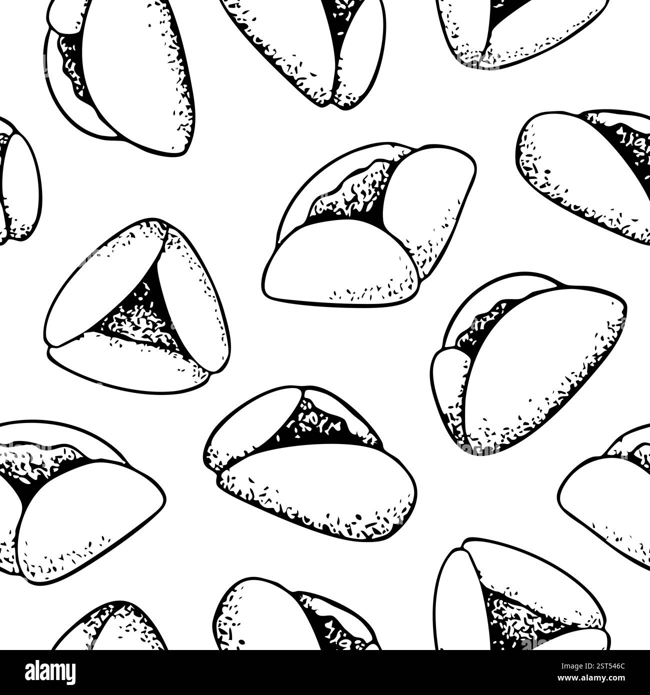 Line Purim cookies seamless pattern in black white Stock Vector Image ...