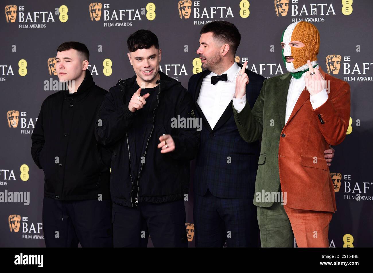 Moglai Bap, Mo Chara, Rich Peppiatt und Dj Provai of Kneecap bei der ...