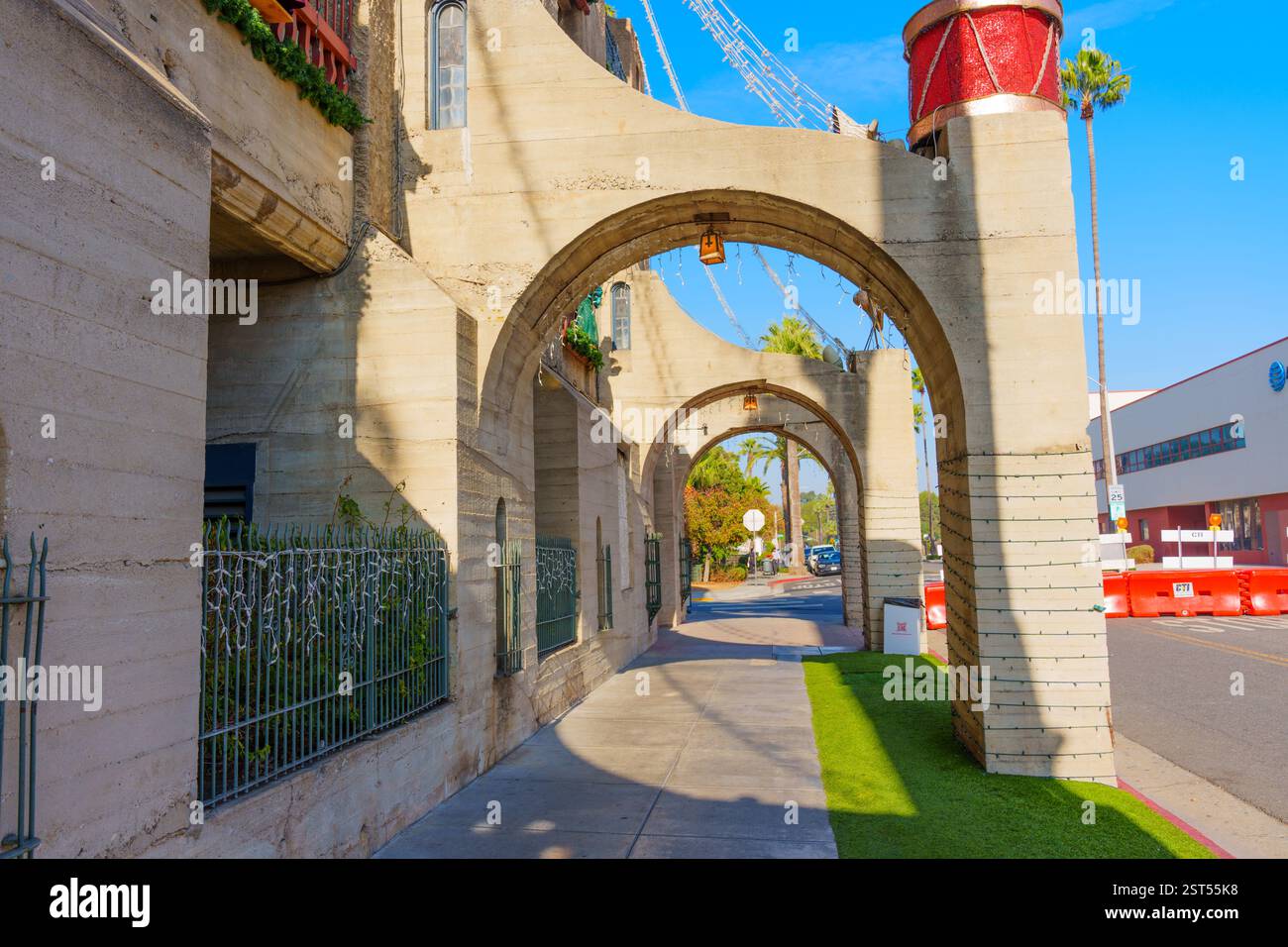 Riverside, California - December 31, 2024: View of the arched walkway ...