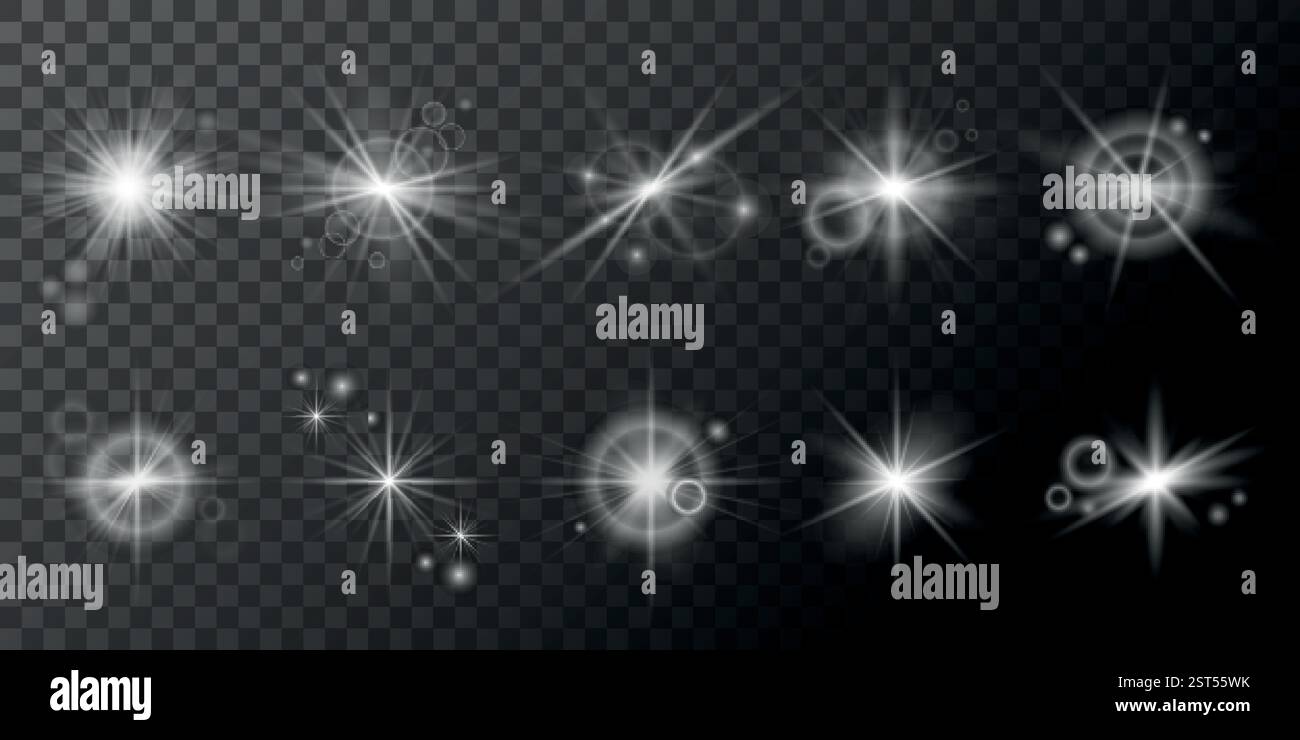 Set of realistic light flashes Stock Vector Image & Art - Alamy