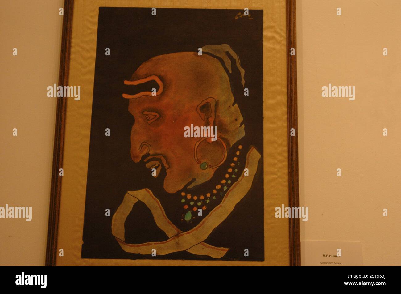 An early work of M.F. Hussain Maqbool Fida Hussain world famous artist ...