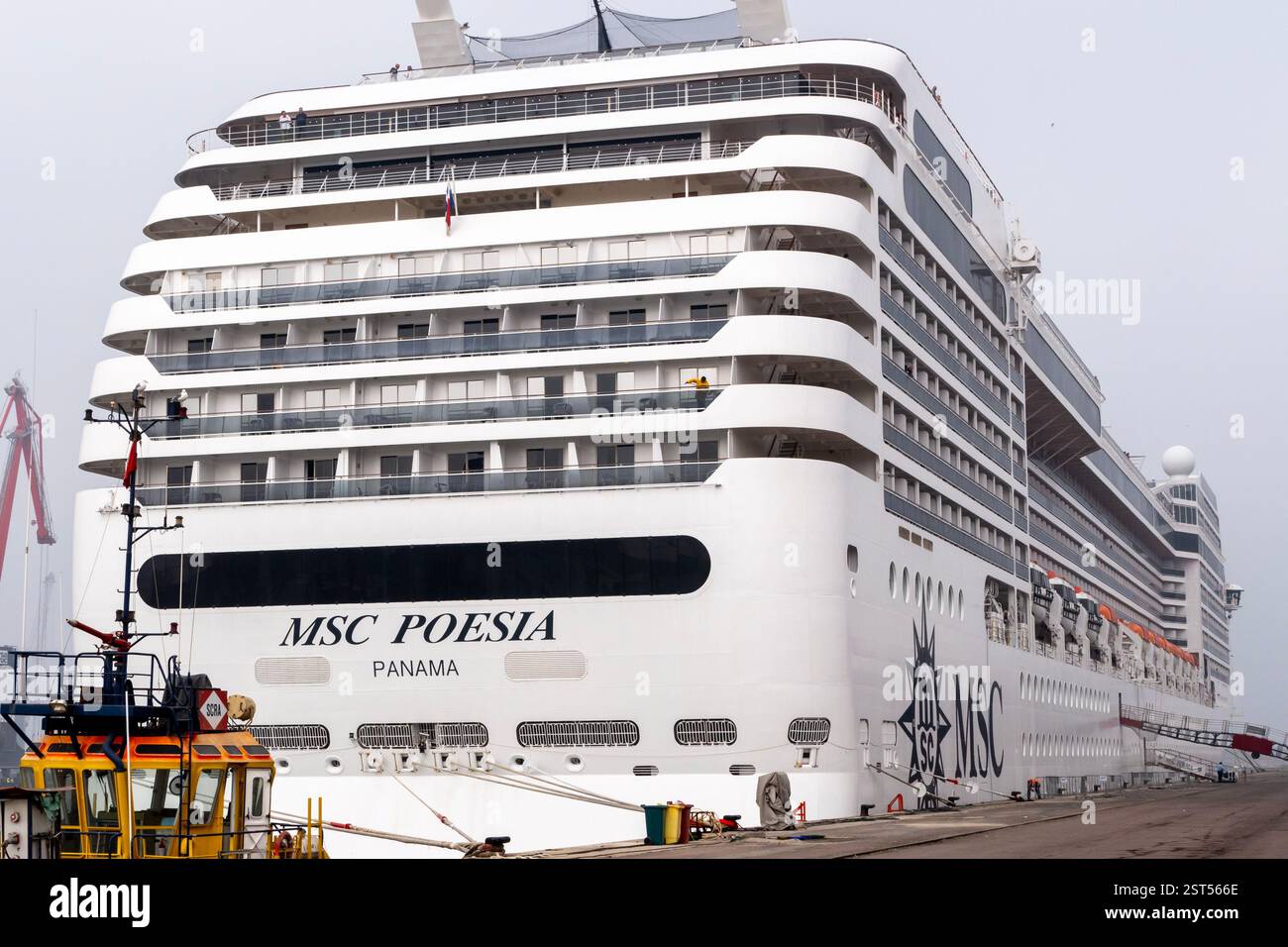 Casablanca in Morocco: the cruise ship 'MSC Poesia' Stock Photo - Alamy