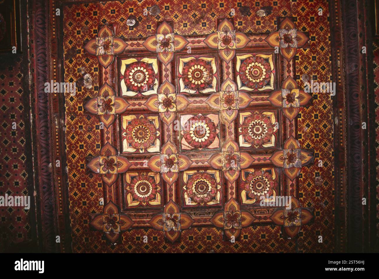 Mural and wood carving in Sri Annapoorneswary temple at Cherukunnu ...