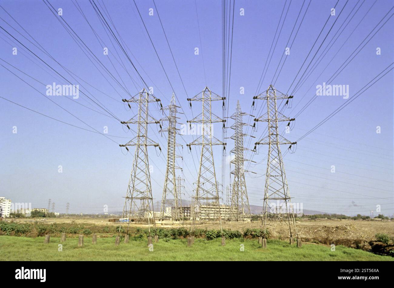 Power lines, Mumbai Bombay, Maharashtra, India, Asia Stock Photo - Alamy