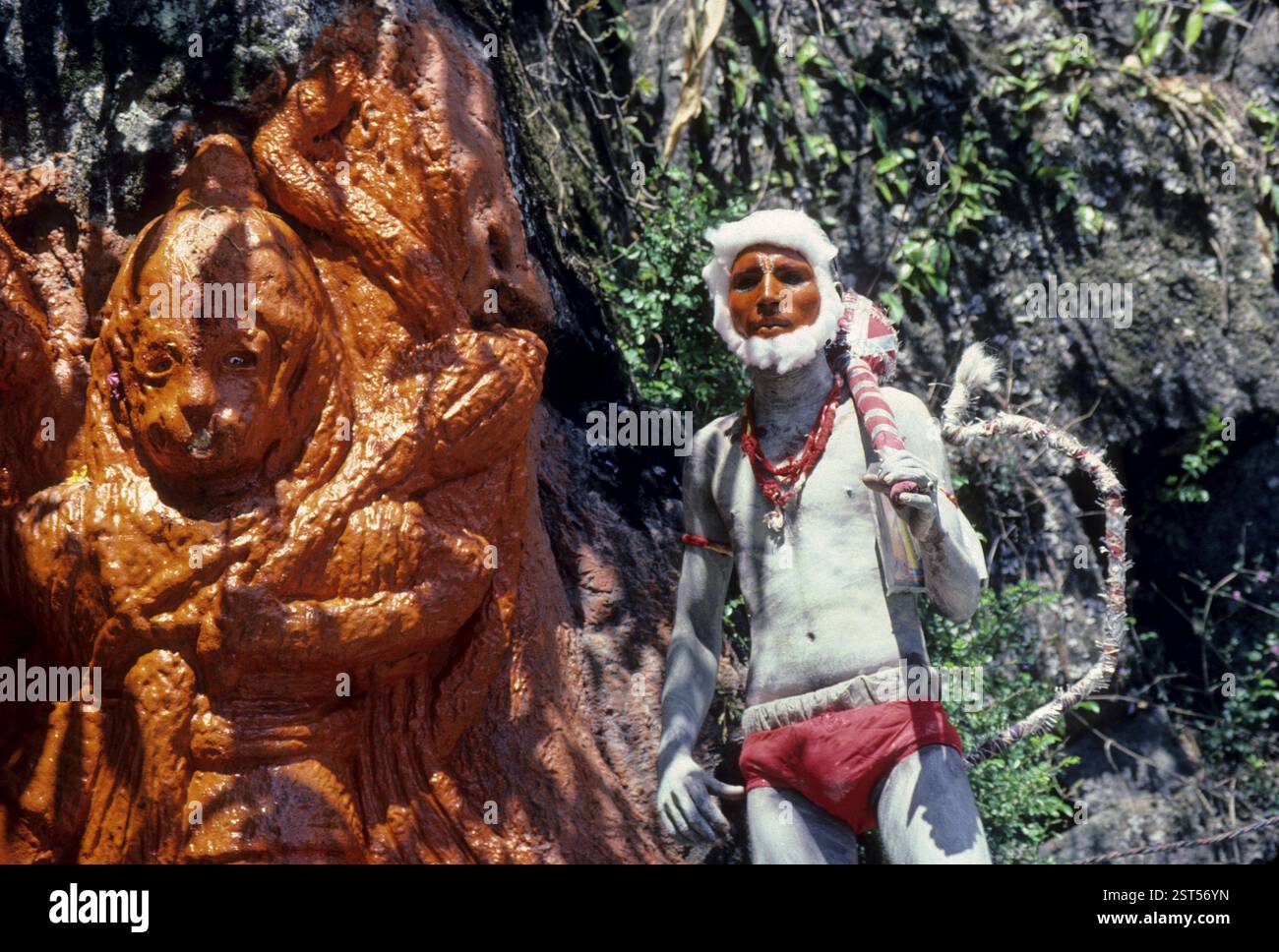 Sculpture of hanuman god with monkey man India, Asia Stock Photo - Alamy