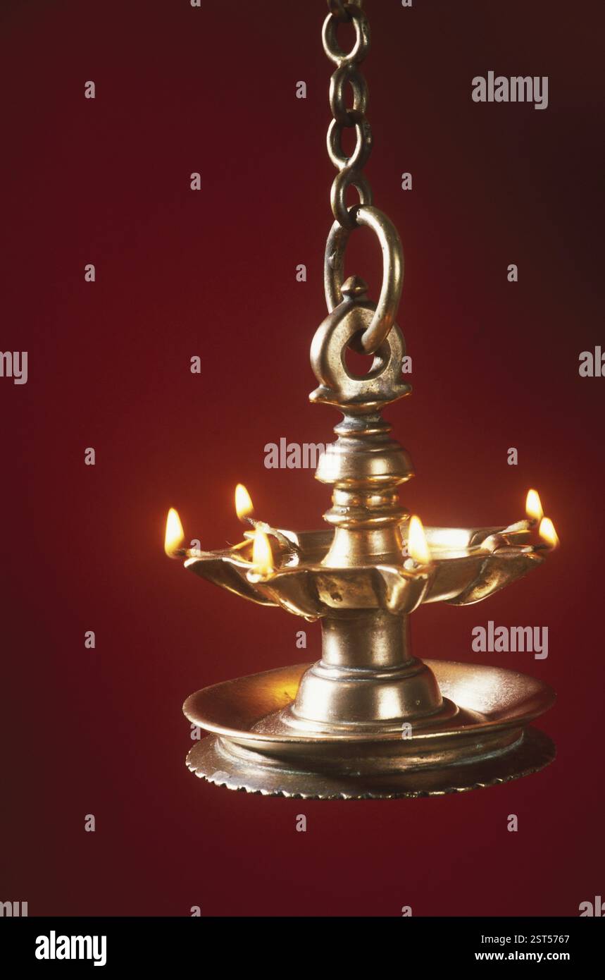 Brass Oil Lamp Stock Photo - Alamy