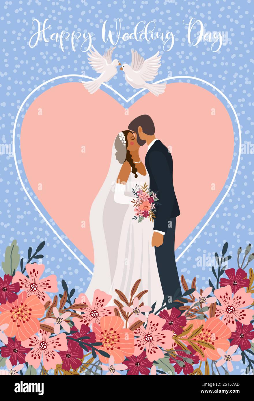 Wedding couple kissing against Stock Vector Images - Alamy