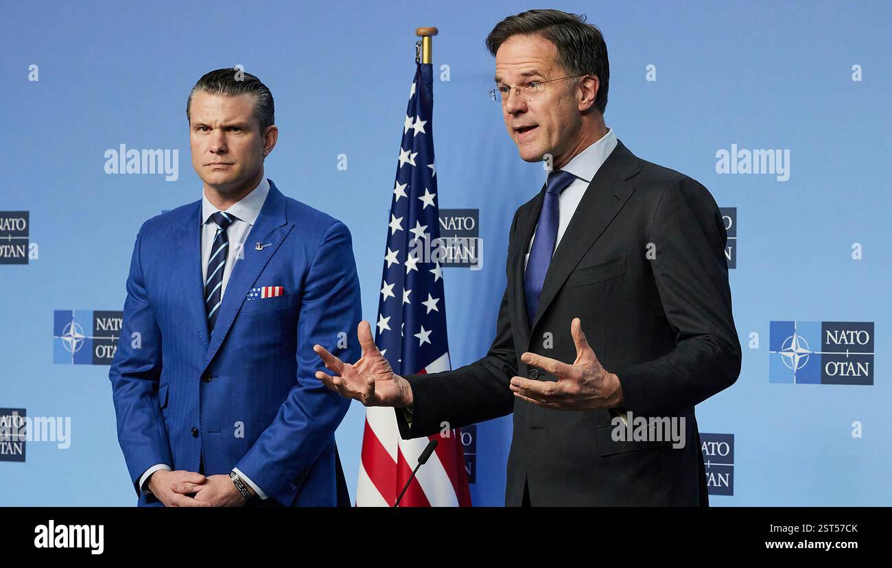 MUNICH, GERMANY - 13 February 2025 - NATO Secretary General Mark Rutte ...