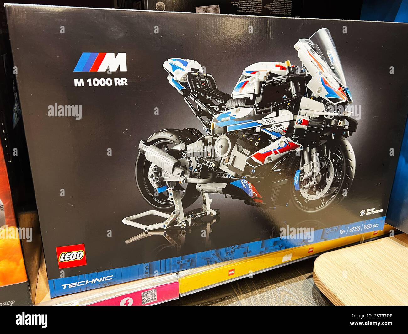 Lviv, Ukraine - February 16, 2025: LEGO Technic motorcycle model ...