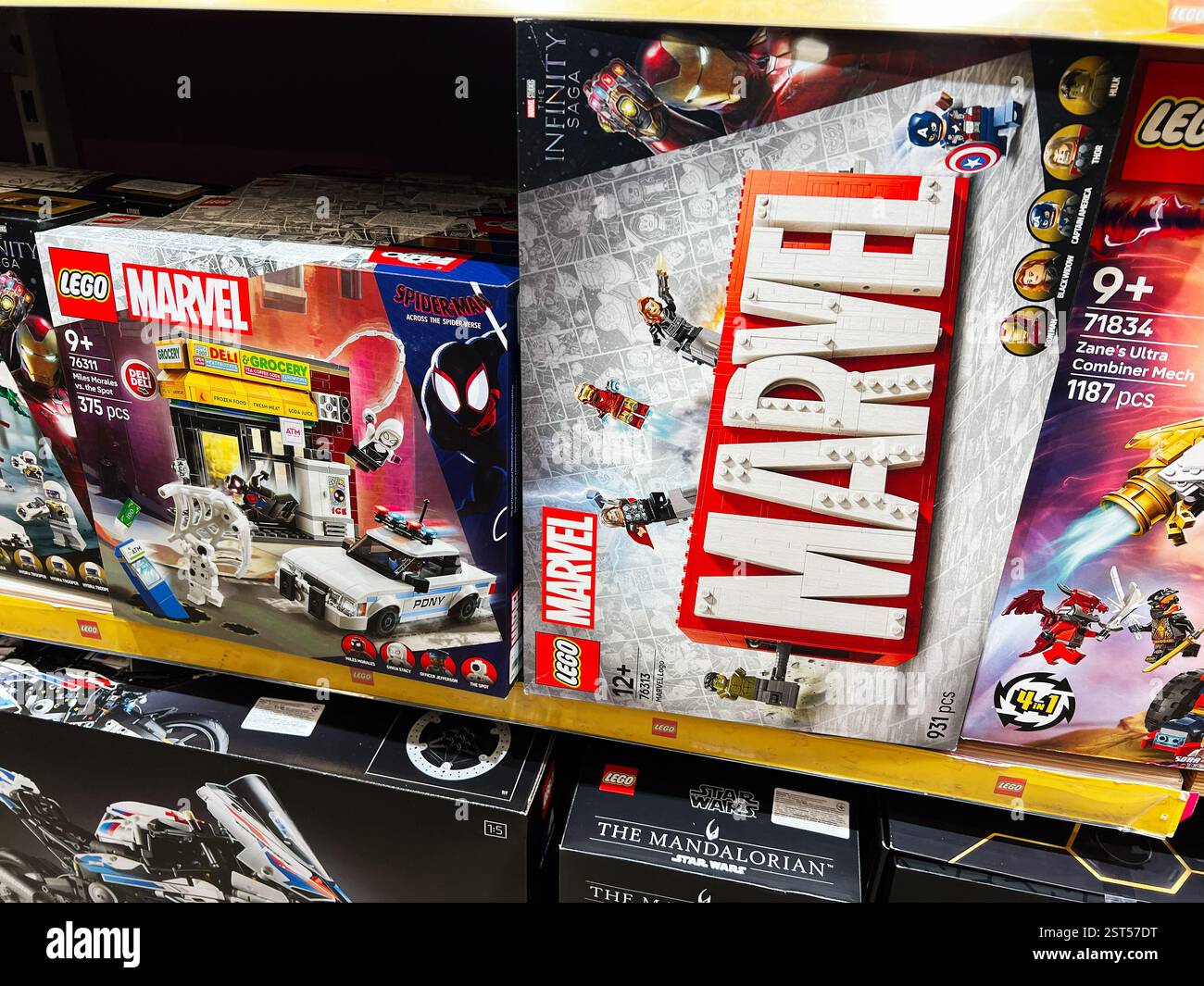 Lviv, Ukraine - February 16, 2025: LEGO Marvel themed products ...