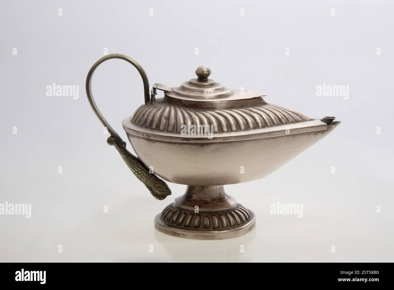 Hammered Copper Ancient Oil Lamp Copper Original Antique Collectible