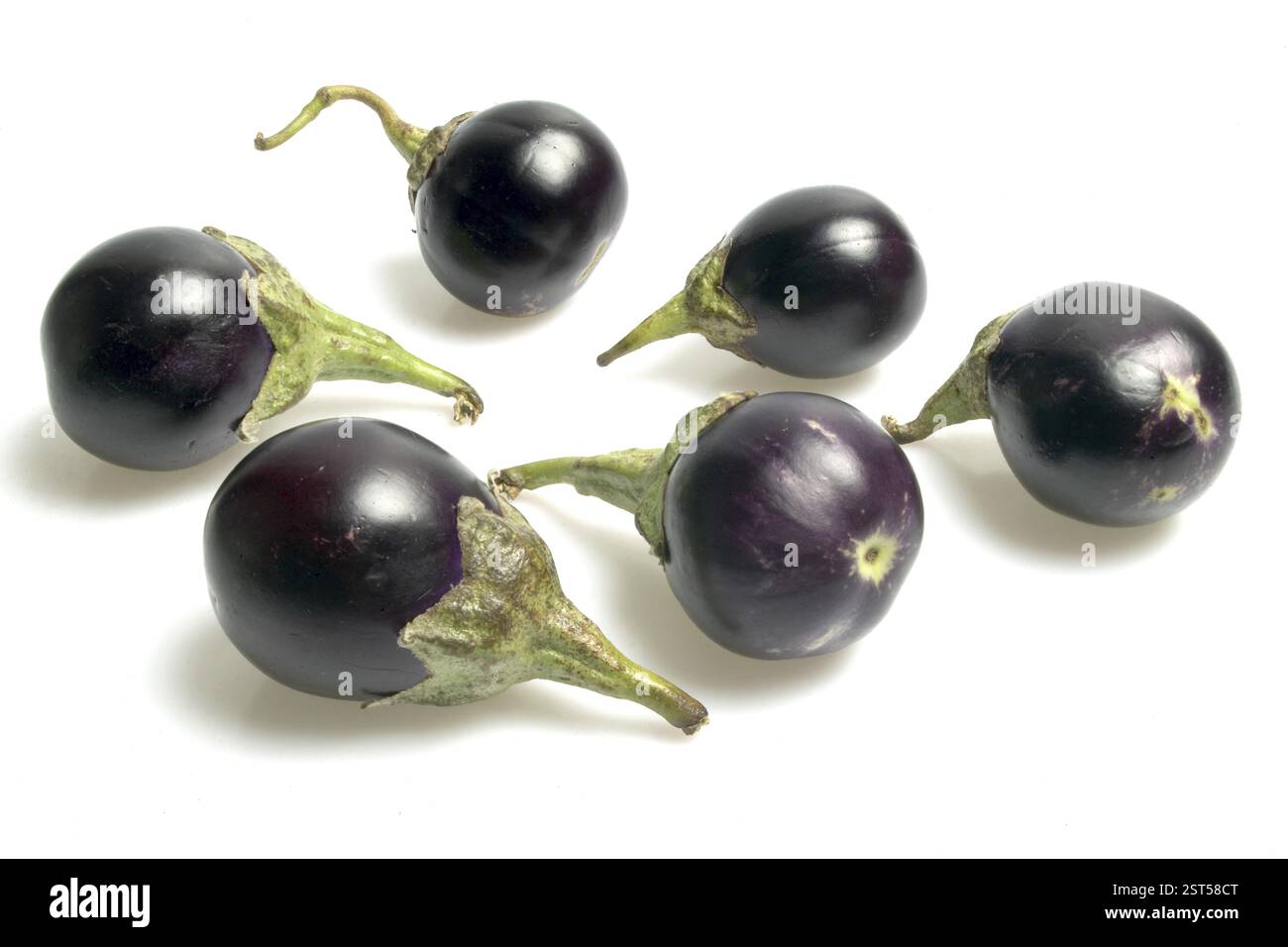 Vegetable, Purple small Aubergine Baingan, Ravaia (Gujarat Stock Photo ...