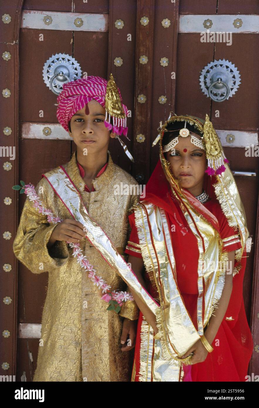 Child bridegroom and bride, Rajasthan, India, Asia Stock Photo - Alamy