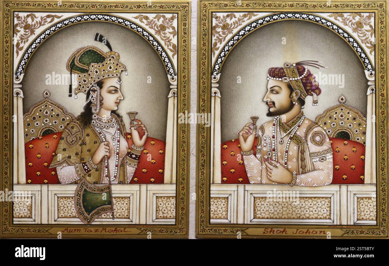 Shah jahan mumtaz mahal portrait hi-res stock photography and images ...