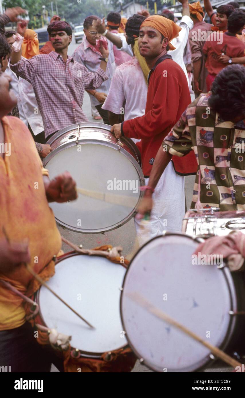 People celebrating Ganesh ganpati Festival, mumbai bombay, maharashtra ...
