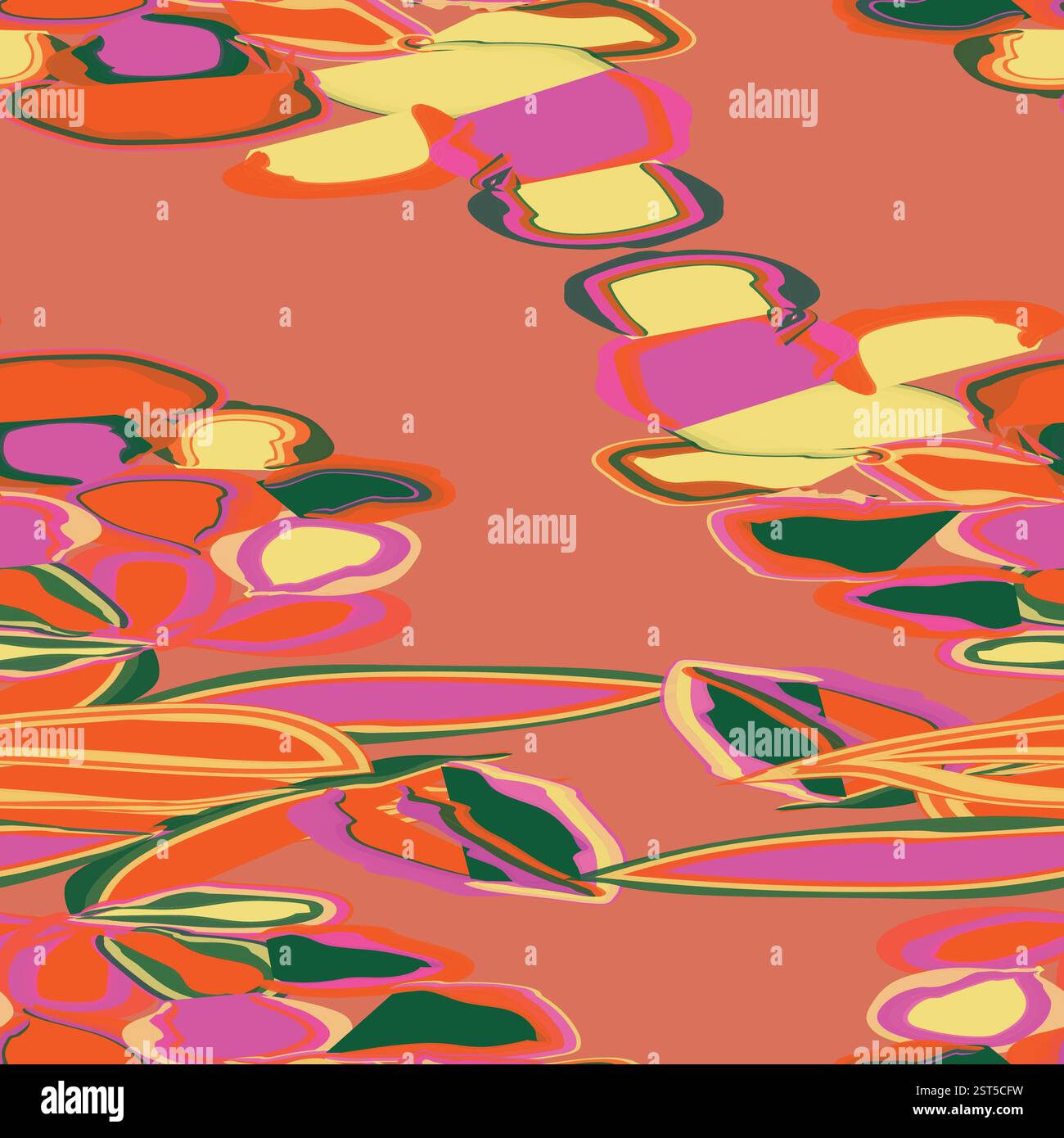 Abstract botanical Floral brush strokes seamless pattern design for ...