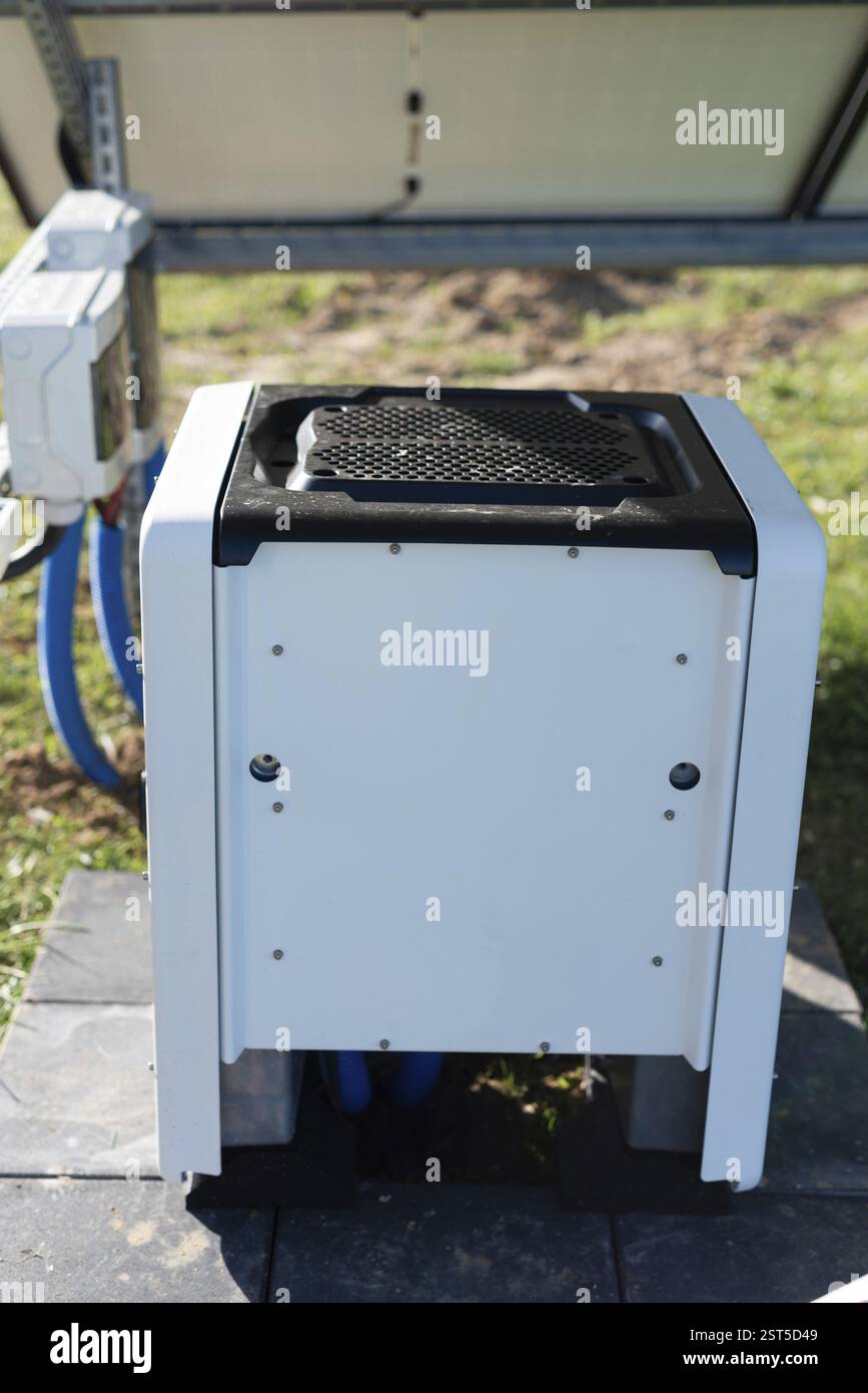Inverter of the ground-based photovoltaic installation Stock Photo - Alamy