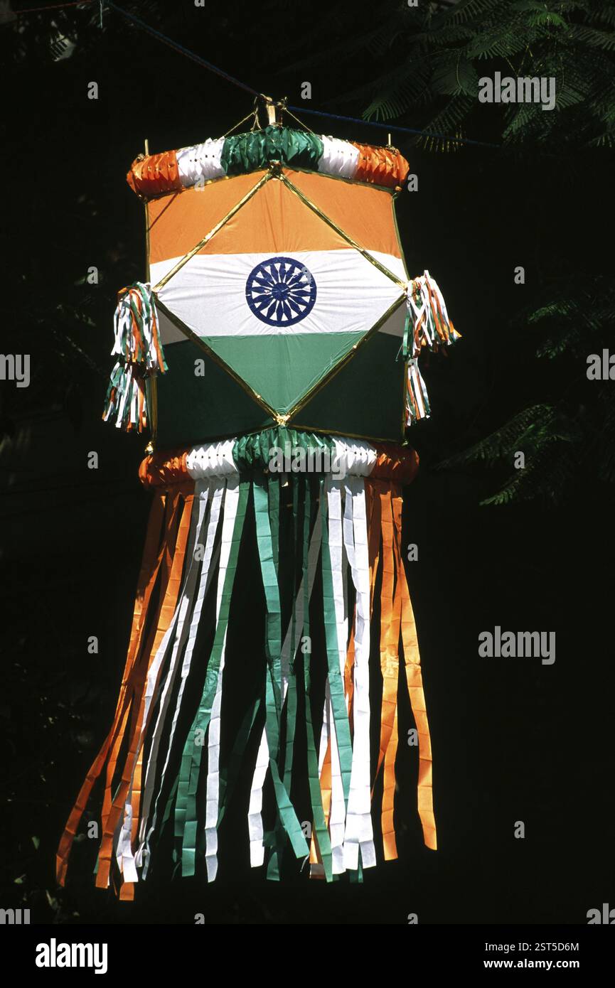 Kandil of indian flag, dadar, mumbai bombay, maharashtra, india Stock ...